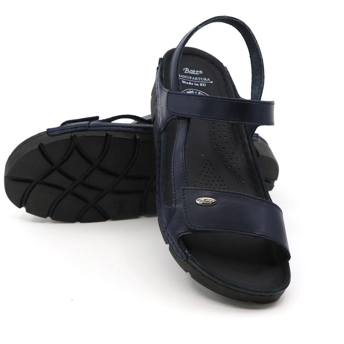 Batz MIRI Leather Sandal Clogs for Women - darkblue – ClogStore